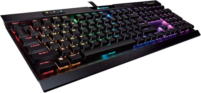 K70 RGB MK2 Low Profile Mechanical Gaming Keyboard with Cherry MX Red ...