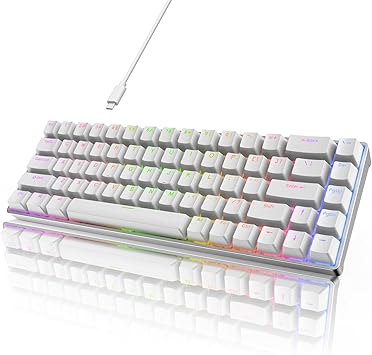 RK Royal Kludge RK68Pro Wired 60 Percent Mechanical Keyboard RGB ...