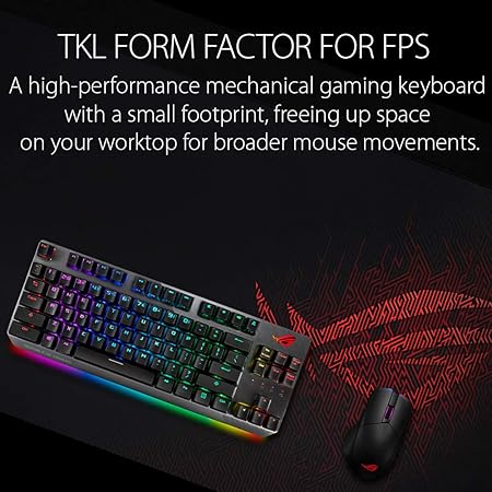 ASUS ROG STRIX SCOPE TKL Deluxe Blue Switch RGB Gaming Keyboard ...