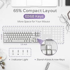 RK ROYAL KLUDGE RK68 Plus 65% Mechanical Keyboard with RGB Hot ...